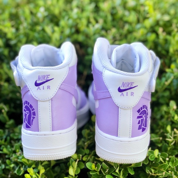 Nike | Shoes | Custom Painted College Nike Air Force Mids | Poshmark